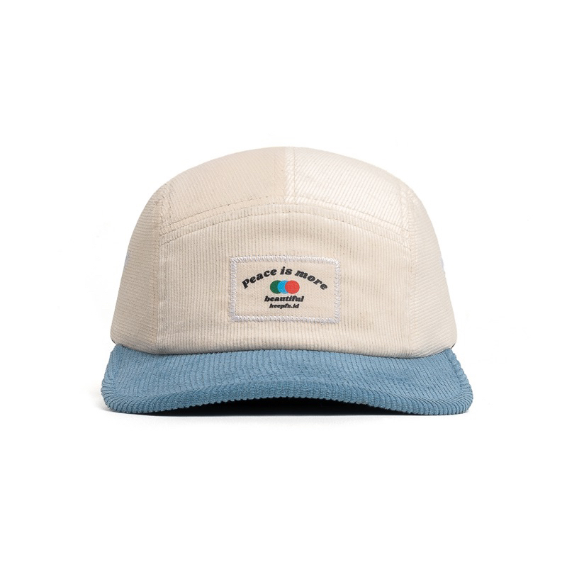 Jual KEEPFS | Topi Five Panel Broken White Blue | Peace | Shopee Indonesia