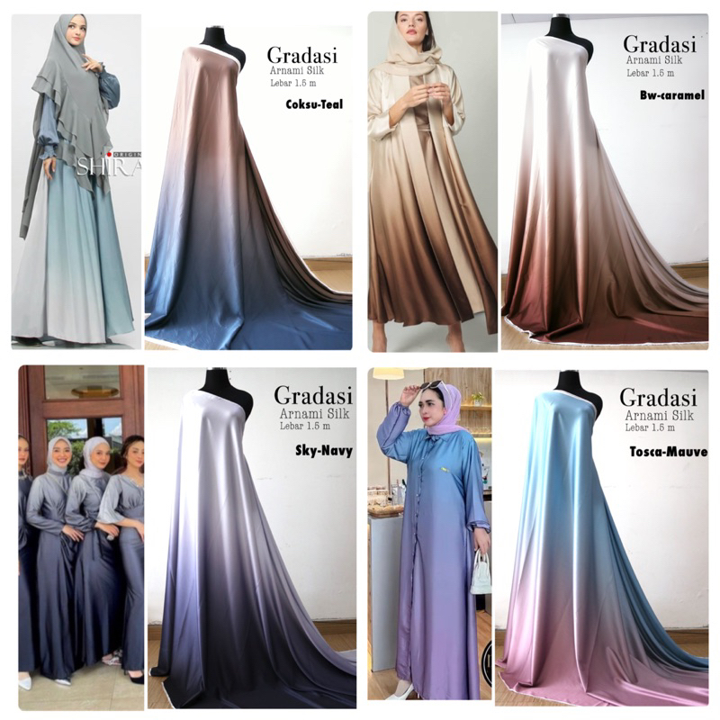 Jual kain silk gradasi | arnami silk gradasi | Shopee Indonesia