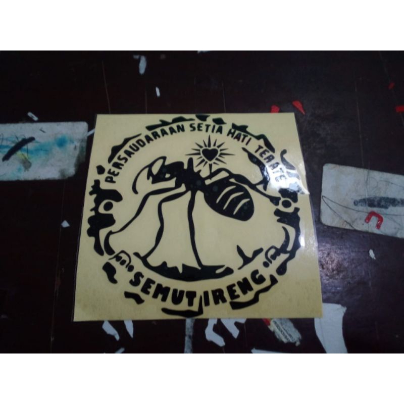 Jual stiker psht logo psht semut ireng bahan reflektif, cutin computer ...