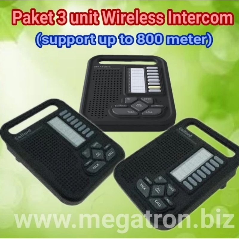 Jual 3-channel Wireless Intercom (Interkom tanpa kabel) - jarak up to ...