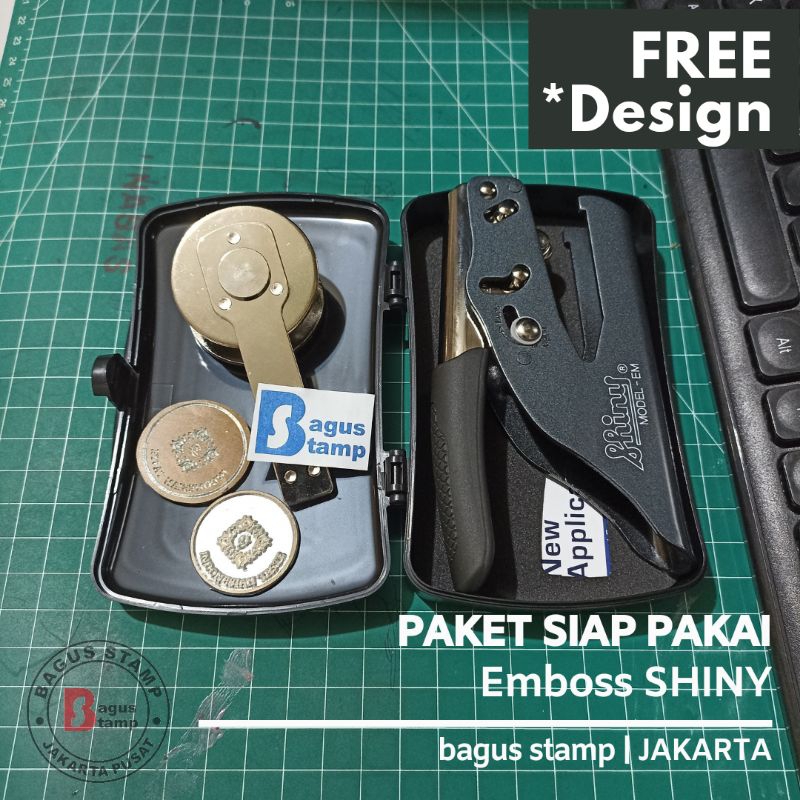 Jual Stempel Emboss Timbul Shiny EM Bulat Kotak Diameter 36mm 46mm ...