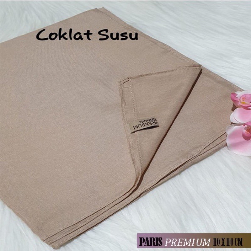 Jual Paris Premium Coklat Susu Hijab Segiempat Coklat Susu Paris ...