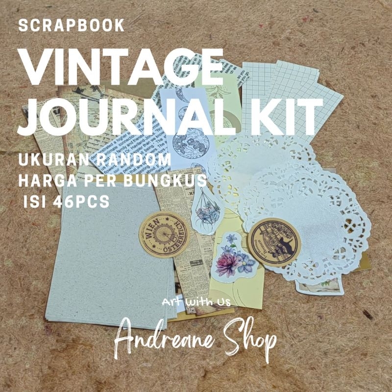 Jual Vintage Journal Kit Scrapbook Diary | Shopee Indonesia