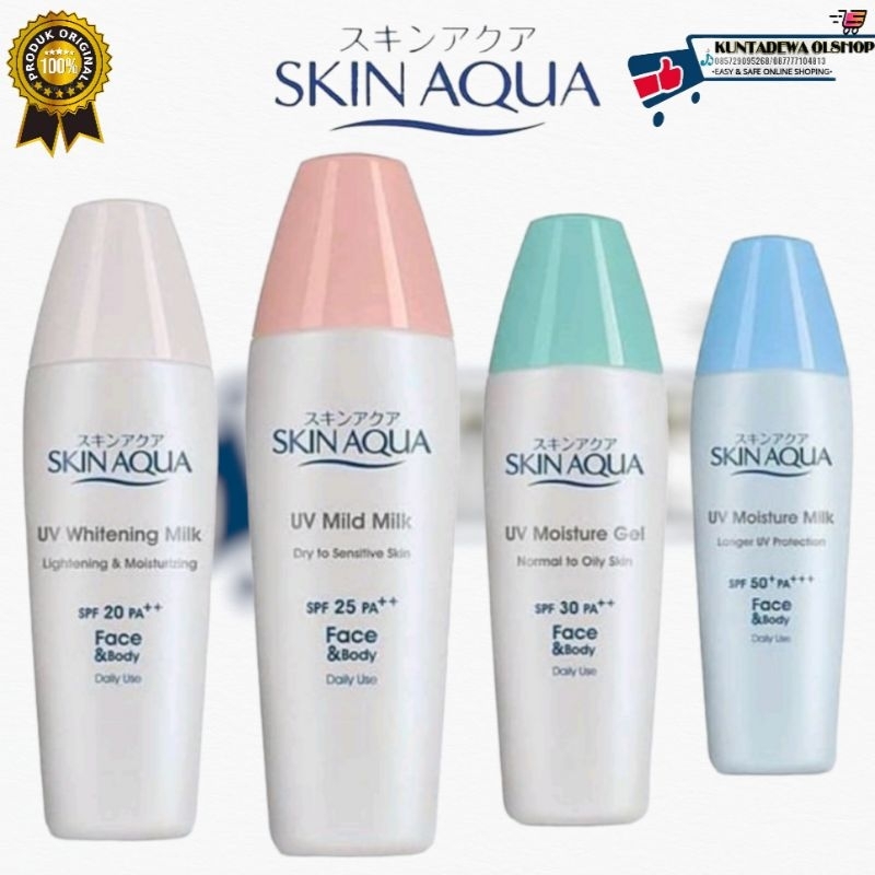 Jual Skin Aqua Sunscreen Uv Moisture Milk Spf 50 40G | Shopee Indonesia