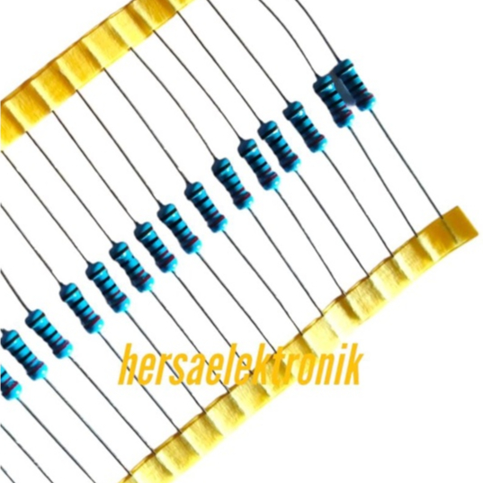 Jual resistor 1% 1/2 watt 0.5 watt 1% | Shopee Indonesia