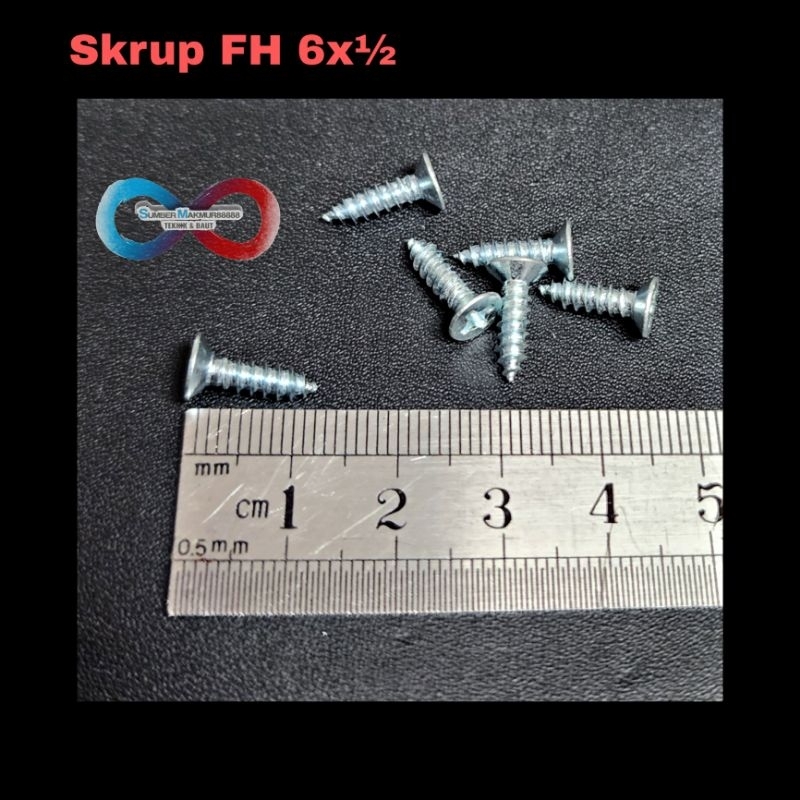 Jual skrup tapping screws (FH) 6x1/2 inch per 100pcs | Shopee Indonesia