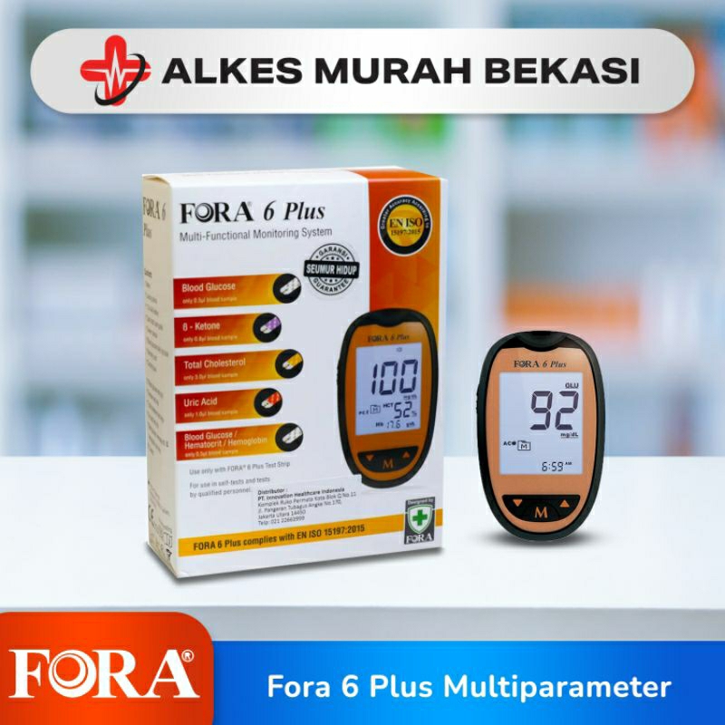 Jual Fora 6 Plus ALAT / Muticheck Blood Glucose / Fora / Alat Cek Darah ...