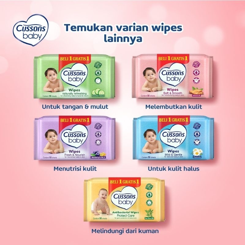 Jual cussons baby wipes / tisu basah cussons beli satu gratis 1 (varian ...