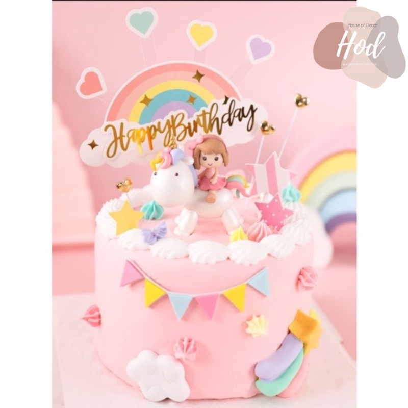 Jual Topper Unicorn Girl Hiasan Kue Bentuk Anak Perempuan Naik Kuda ...