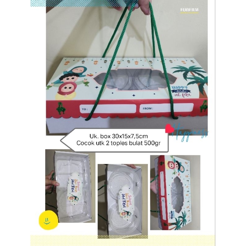 Jual Exclusive Box Lebaran 2 toples 500gr Box Cookies Lebaran Premium ...