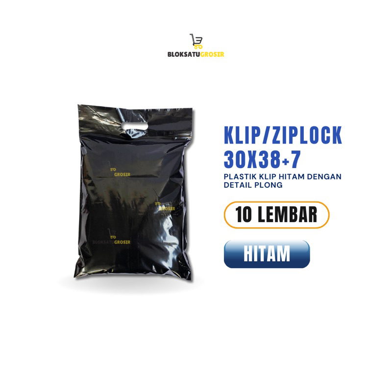 Jual Plastik Klip Plong Hitam Uk. 30x40 isi 10 lembar Plastik PE Klip ...