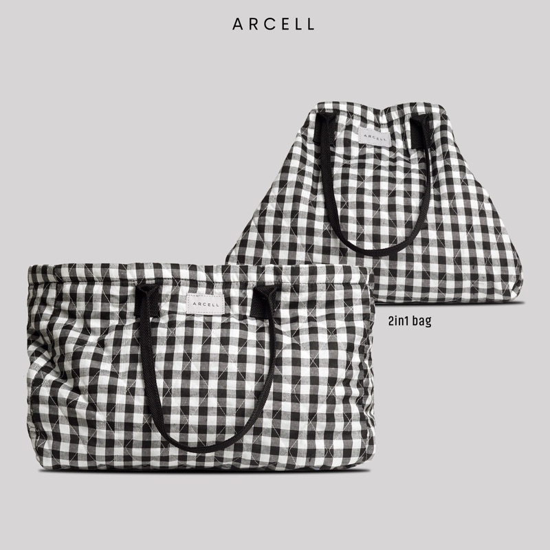 Jual ARCELL - POM QUILTING PLAID l Tas Shoulder Wanita | Shopee Indonesia