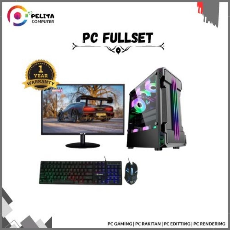 Jual pc gaming core i5 3470 ssd 128gb vga 2gb Fulset Monitor 19In cpu rakitan komputer full set ...