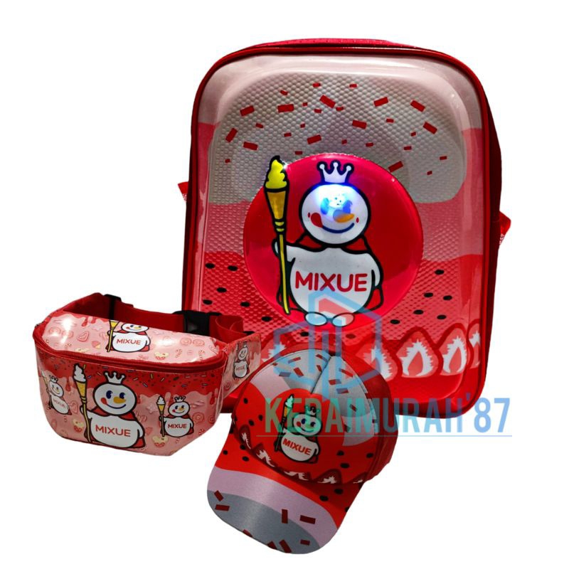 Jual Tas gendong ice cream mixue LED tas ransel unicorn led tas anak TK ...