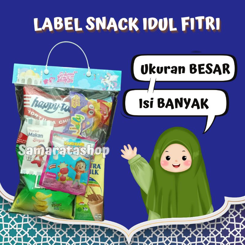 Jual Plastik Label Snack Mini Parcel Jajanan Lebaran Idul Fitri 2024 ...