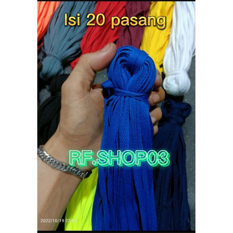 Jual (PAKET 20 PASANG) GROSIR GUDANG TALI SEPATU GEPENG/TALI PIPIH ISI ...