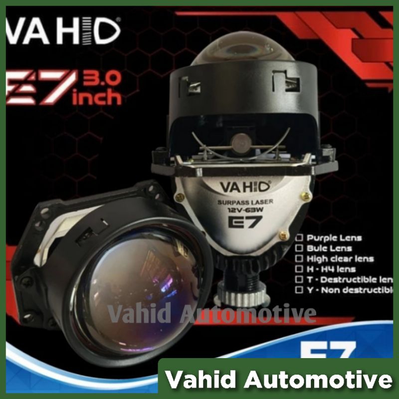 Jual VAHID E7 Biled Projector 3 inch Surpass Laser | Purple HD Lens ...
