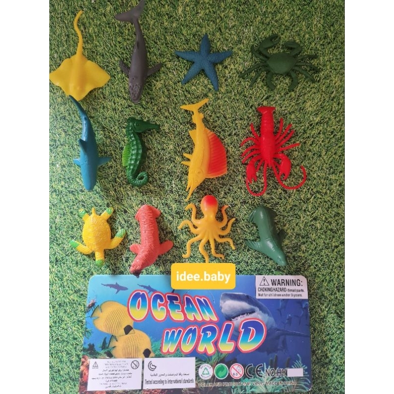 Jual Mainan hewan laut mini mainan edukatif anak isi 12 hewan | Shopee ...