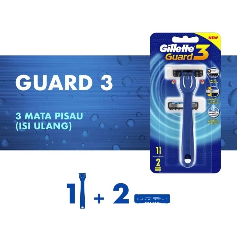 Jual Gillete Guard 3 Razor / Refill 2'S / Refill 4'S | Shopee Indonesia