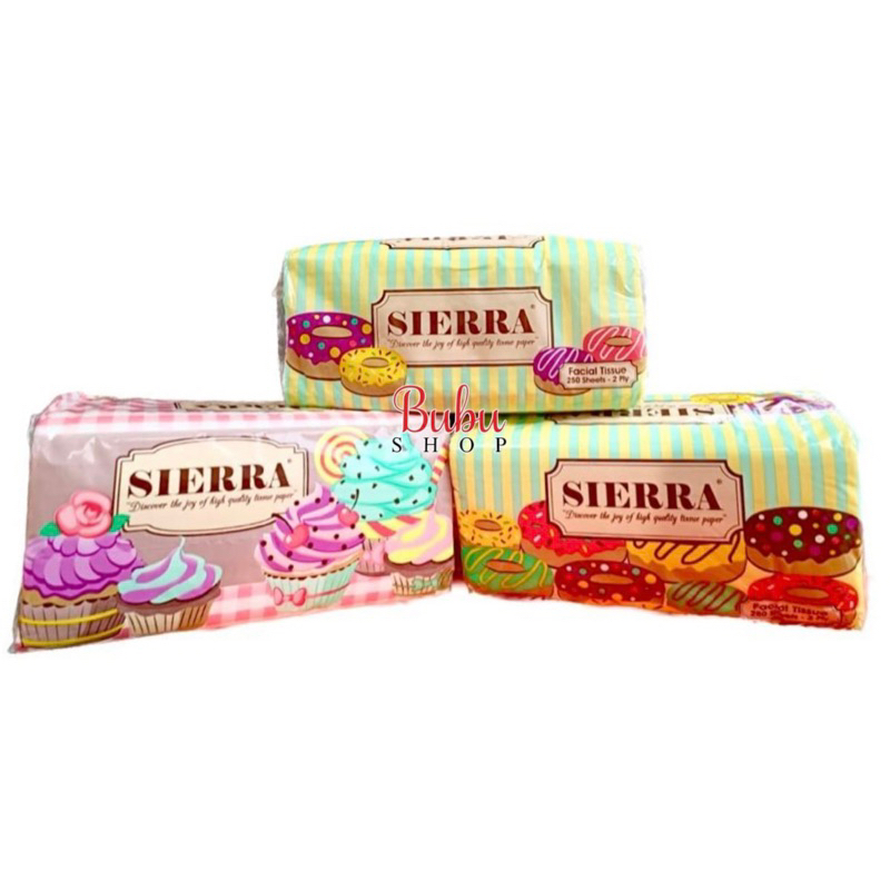 Jual (PROMO) Tissue tisu wajah SiERRA 250 sheets 2ply | Shopee Indonesia