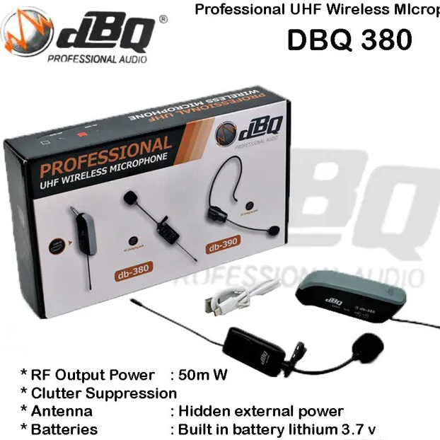 Jual Mic wireless DBQ DB380 DB390 clip on dan headset bando ORIGINAL ...
