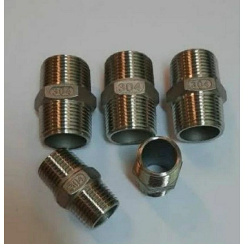 Jual Double Nepel Reducer 1" x 3/4" Inch Stainless Stell SS304 HQ ...