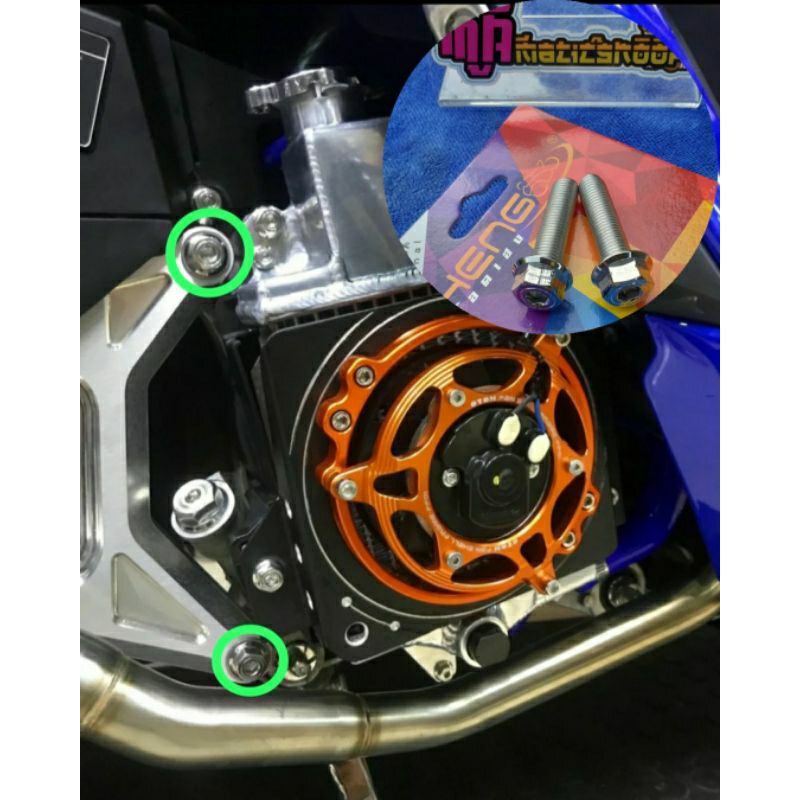 Jual Baut knalpot arm ke rengkes vario 125 vario 150 pcx 150 pcx 160 nmax aerox stainless 2kunci ...
