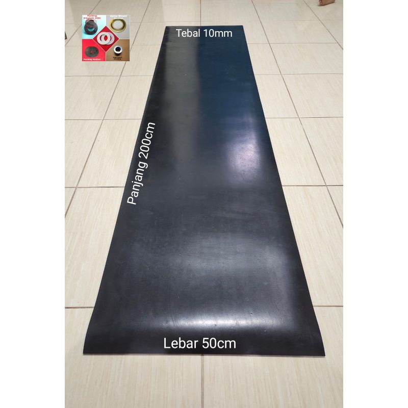 Jual Karet Hitam Lembaran Tebel 10mm x 50cm x 200cm | Shopee Indonesia