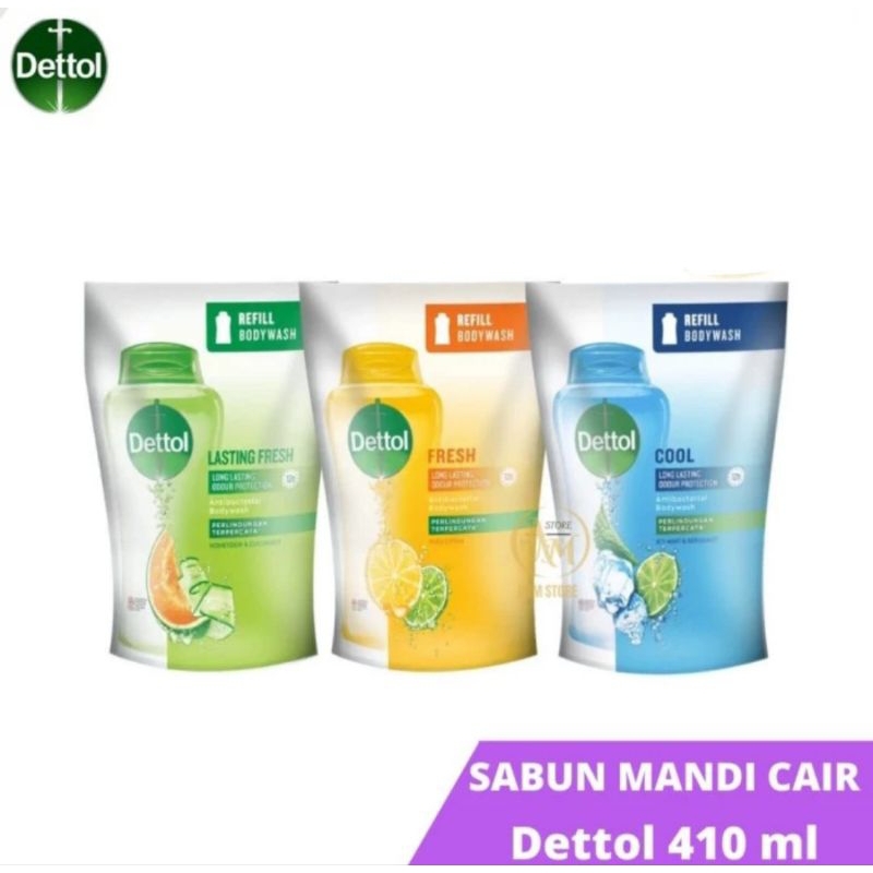 Jual DETTOL ANTI BACTERIA COOL FRESH BODY WASH SABUN MANDI 400ML ...