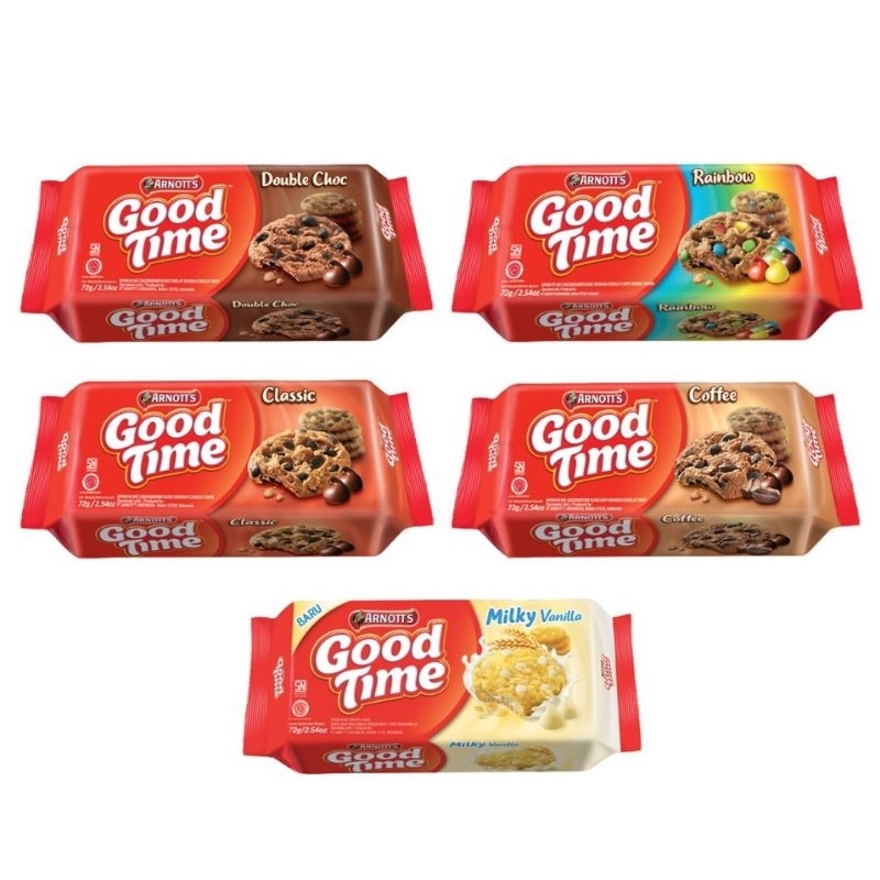 Jual Arnotts Good Time Double Choc, Rainbow, Classic, Coffe, Milky ...