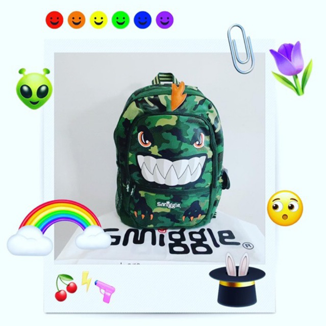 Jual Smiggle Backpack Best Budz Classic Green Army | Shopee Indonesia