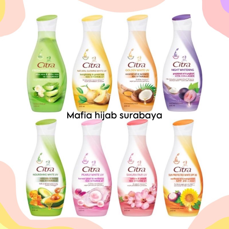 Jual CITRA HAND BODY LOTION 230ML/HANDBODY CITRA | Shopee Indonesia