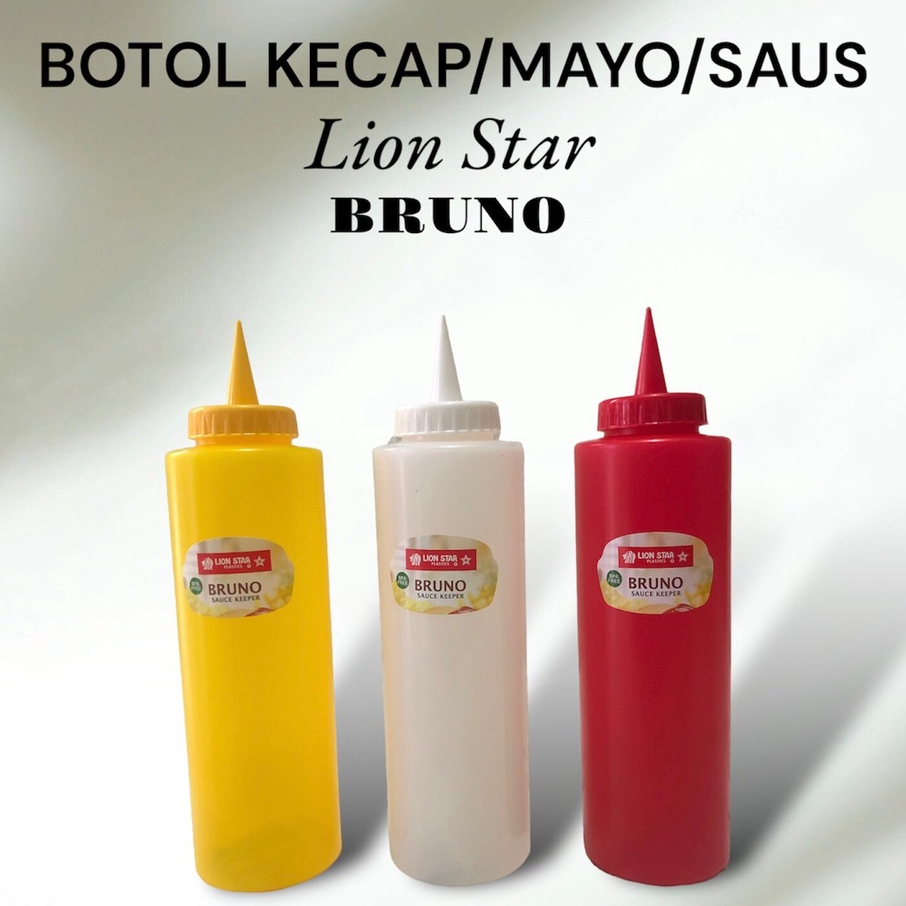 Jual BOTOL KECAP, SAUS, MAYO MERK LION STAR BRUNO ORIGINAL | Shopee ...
