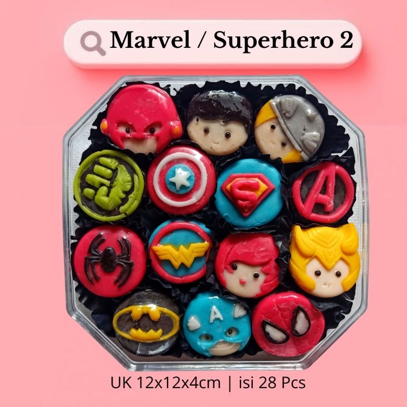 Jual coklat lebaran Marvel Coklat karakter superhero spiderman, batman ...