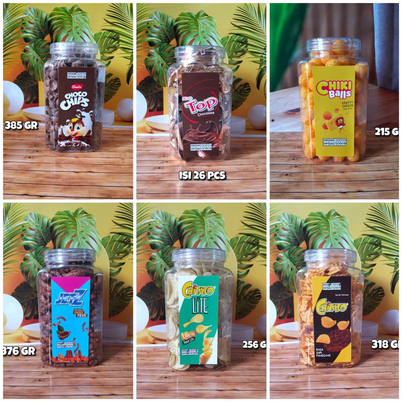 Jual Kue/Jajan/Snack Lebaran Toples Jerapah Simba Choco Chip/TOP/Chiki ...
