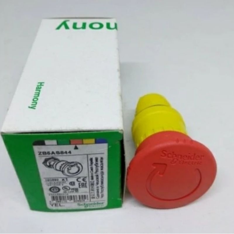 Jual Emergency Stop Switch XB5AS542 Schneider Push Button Push Lock ...