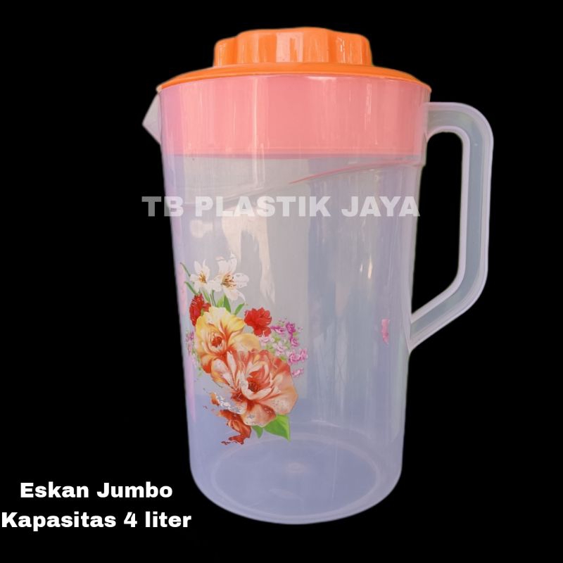 Jual Eskan Jumbo Kapasitas 4 liter Eskan Water Jug Teko Plastik Kendi Air | Shopee Indonesia