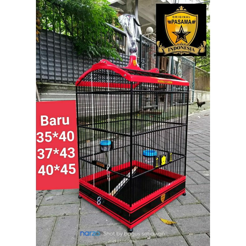 Jual sangkar pasama merah kombinasi slim plong Baru | Shopee Indonesia