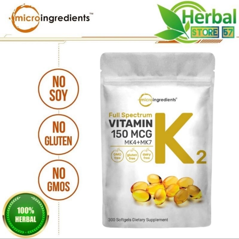 Jual Microingredients Vitamin K2 150 MCG Mk4 + Mk7 Asli Isi 300 ...