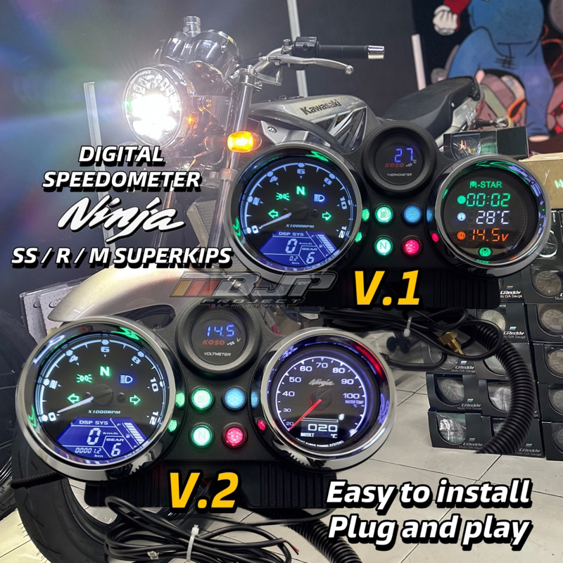 Jual SPEEDOMETER SPIDOMETER DIGITAL NINJA R KIS SS M SUPERKIPS PNP ...