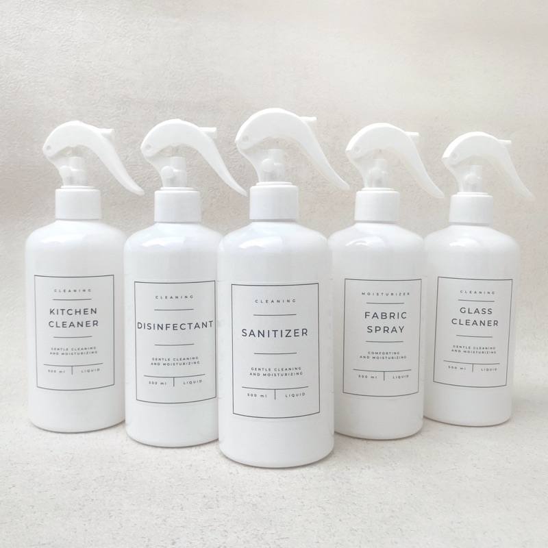 Jual Botol Premium All White Spray Label Fancy White 500ml | Shopee ...