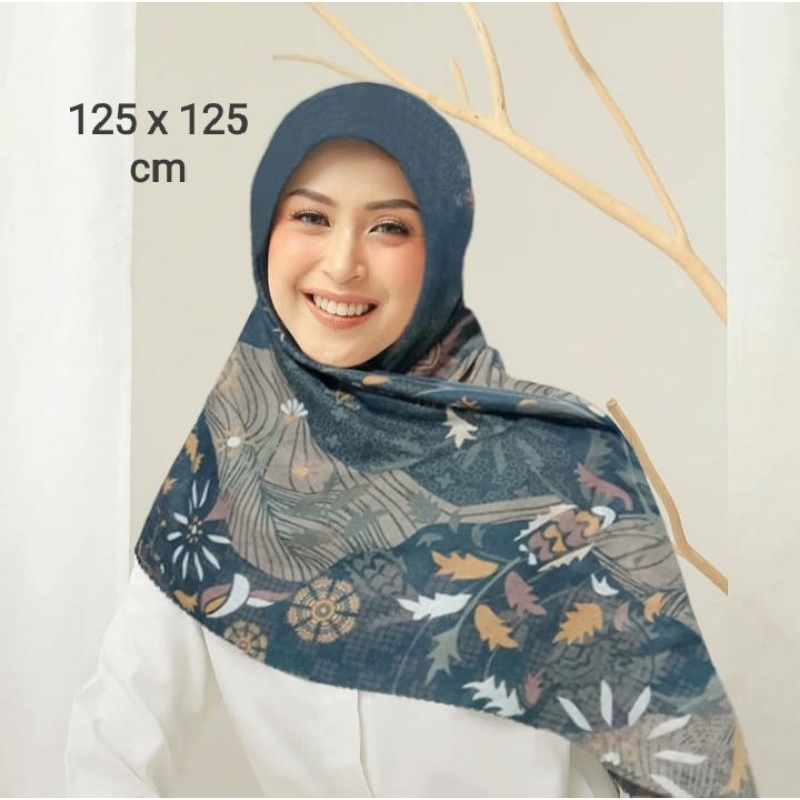 Jual SALE HIJAB / SYARI ELANTAA BIRU TOSKA / COD / KERUDUNG VOAL MOTIF / SEGI EMPAT VOAL ...