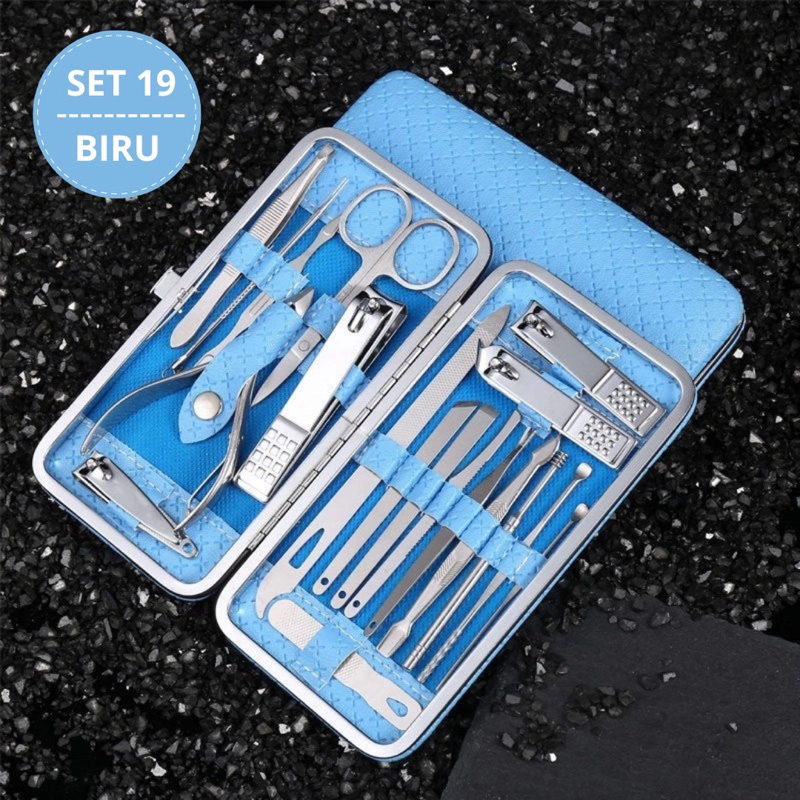 Jual Manicure Set 19 in 1 Pedicure Premium Quality Alat Perawatan Kuku ...