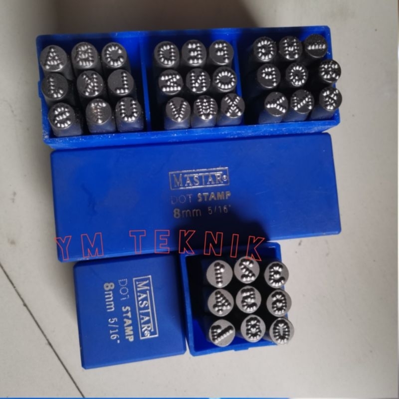 Jual angka huruf ketok bintik 8 mm mastar alat ketok nomor huruf stam ...