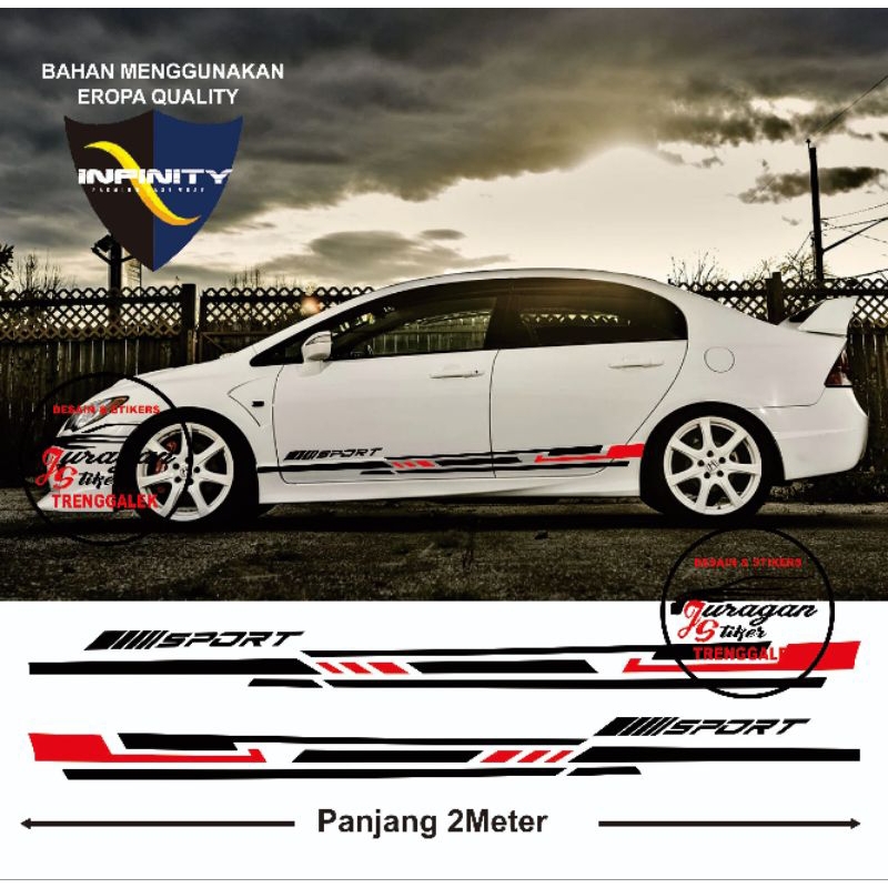 Jual Striping mobil cutting keren minimalis sporty universal | Shopee ...