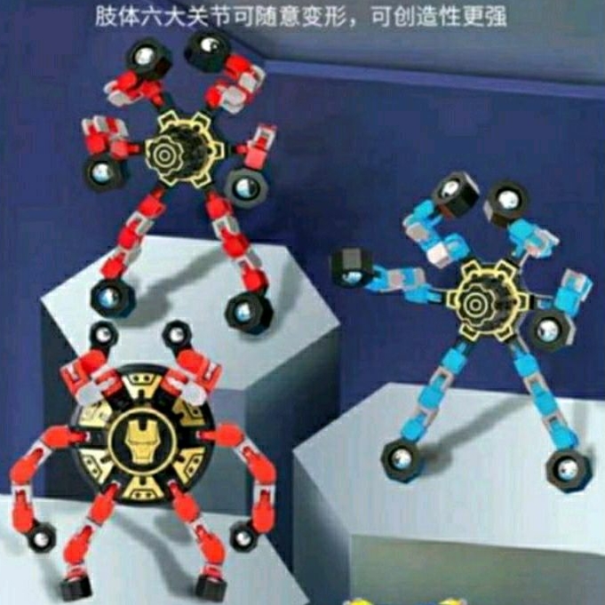 Jual Mainan Spinner Roda Robot Putar Spinner Multifungsi Mainan Anak ...