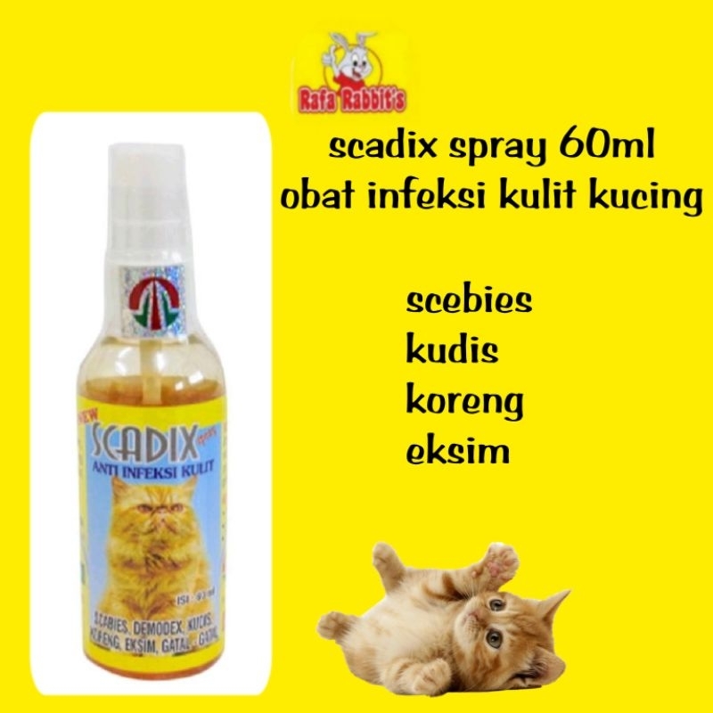 Jual Scadix Cat Spray Anti Infeksi Kulit Scabies Demodex Kudix Kudis ...