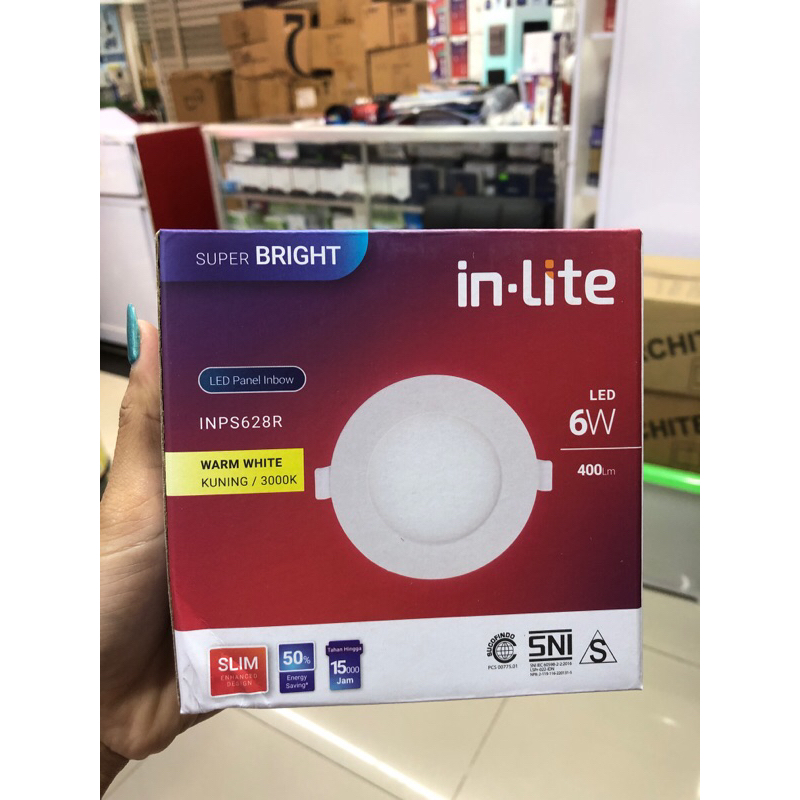 Jual Lampu Led panel Inbow bulat INPS628R tanam plafon 6w 6 w 6 watt ...