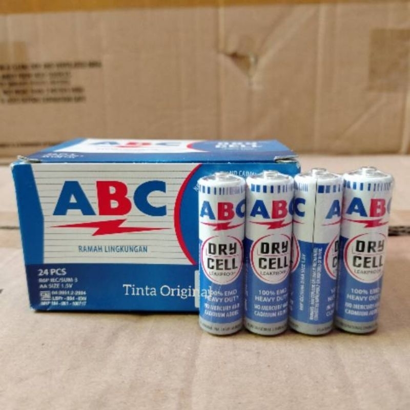 Jual 24Buah Baterai ABC AA Batrai jam dinding | Shopee Indonesia