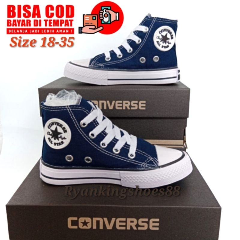 Jual Sepatu Converse Anak Navy Model Tinggi / Sepatu Allstar Anak ...